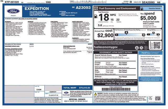 Used 2025 Black Metallic Ford Expedition Active 4D Sport Utility for ...